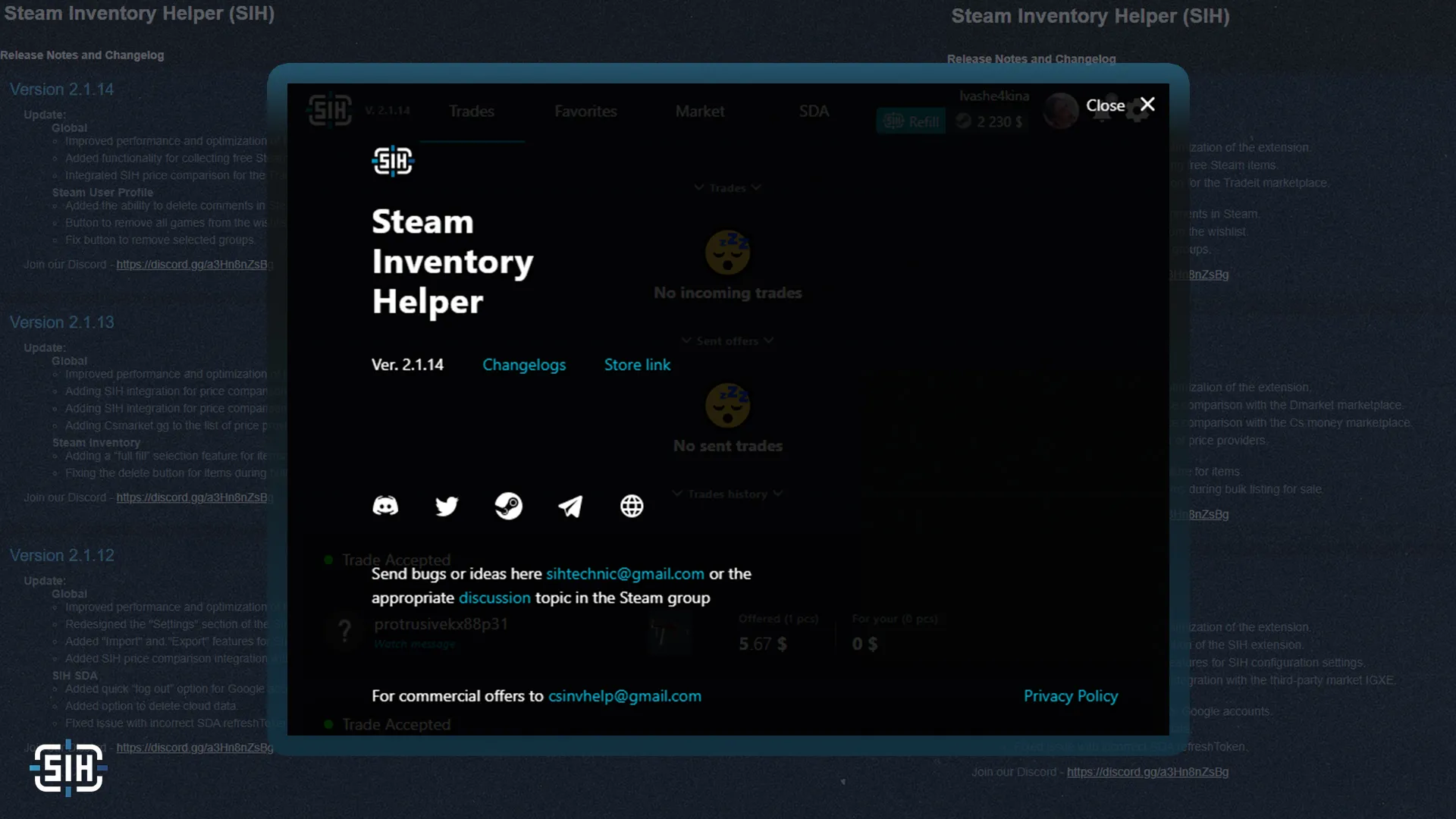 Steam Inventory Helper: What's New? - Sih.app blog