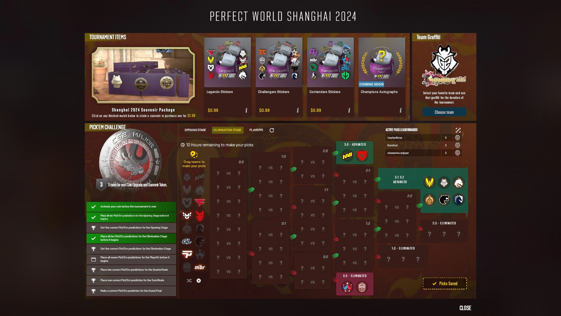 Прогноз на Perfect World Shanghai Major 2024: Elimination Stage. Сложнейший Pick'Em Challenge ...
